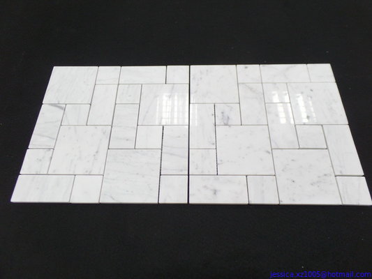 White Marble Mosaic,Herribone Mosaice,Hexagon Mosaic,Basket Wave Design Mosaic