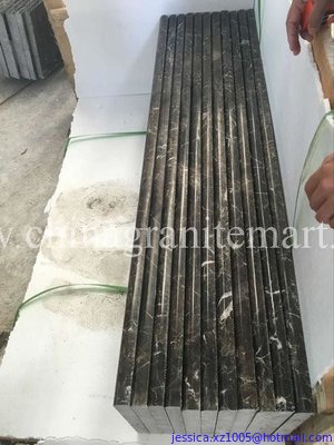 China Dark Emperador  Marble stair step stone stair Dark Brown marble stairs Brown marble risers