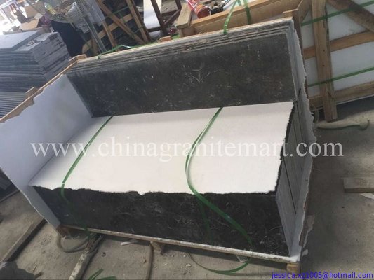 China Dark Emperador  Marble stair step stone stair Dark Brown marble stairs Brown marble risers