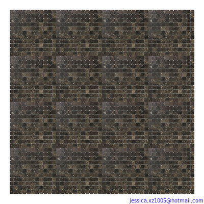 1X1 inches Squre Design Chinese Dark Emperador marble stone mosaic for wall tile and flooring tile