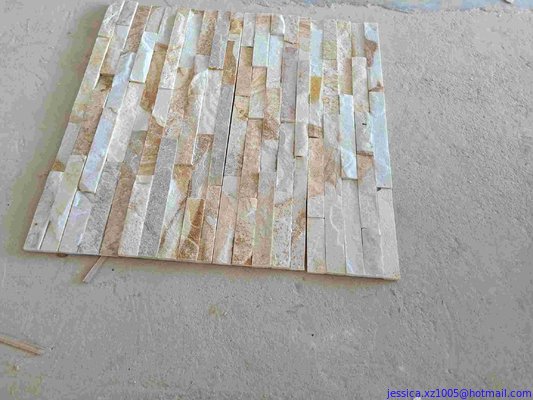 Natural Slate Wall Slab cladding stone/culture stone tiles Yellow Wood Slate Culture Stone