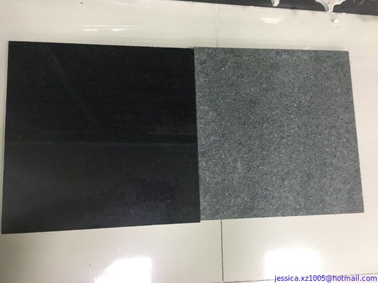 Flamed/Polished New G684 china black pearl granite cut to size floor covering tiles project materials