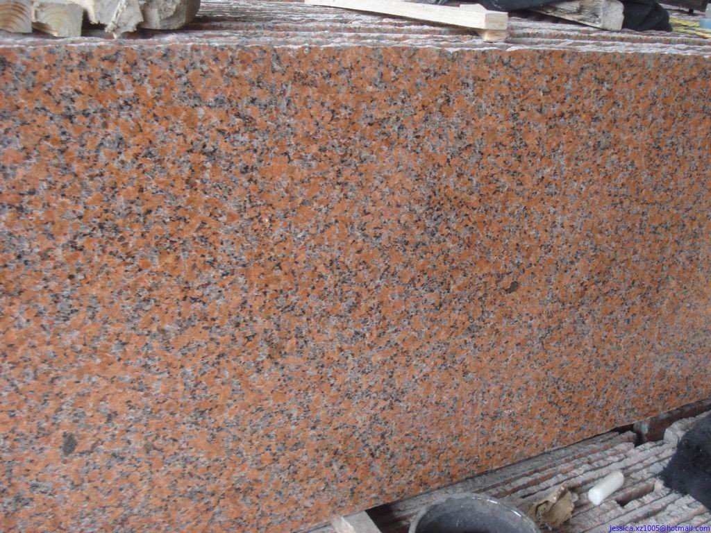 G562 China Granite Polished Maple Red Granite Tile L*30cm Granite Exterior Stairs for house