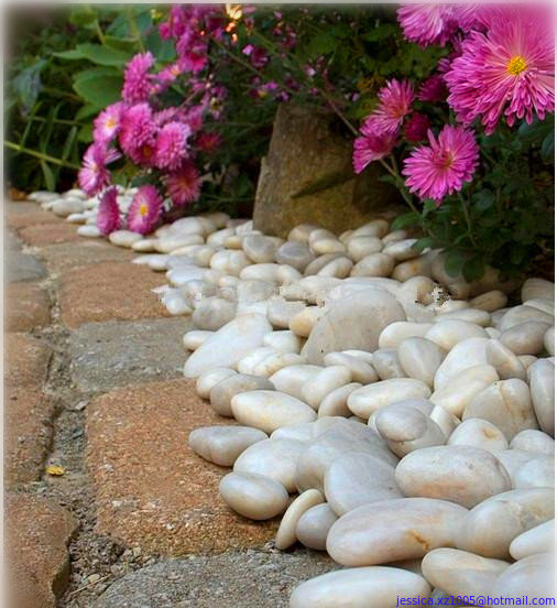 30-50mm Natural Pebble Stone,White Stone Pebble,Hot White Snow Pebble,Pebble Stone