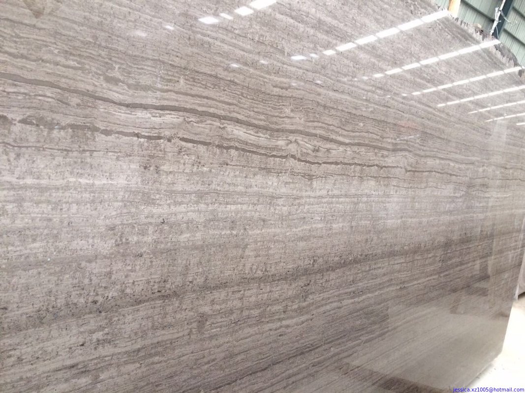 New Grey Wood Marble China Wooden Vein Grey Wood Marble big Slab polished price