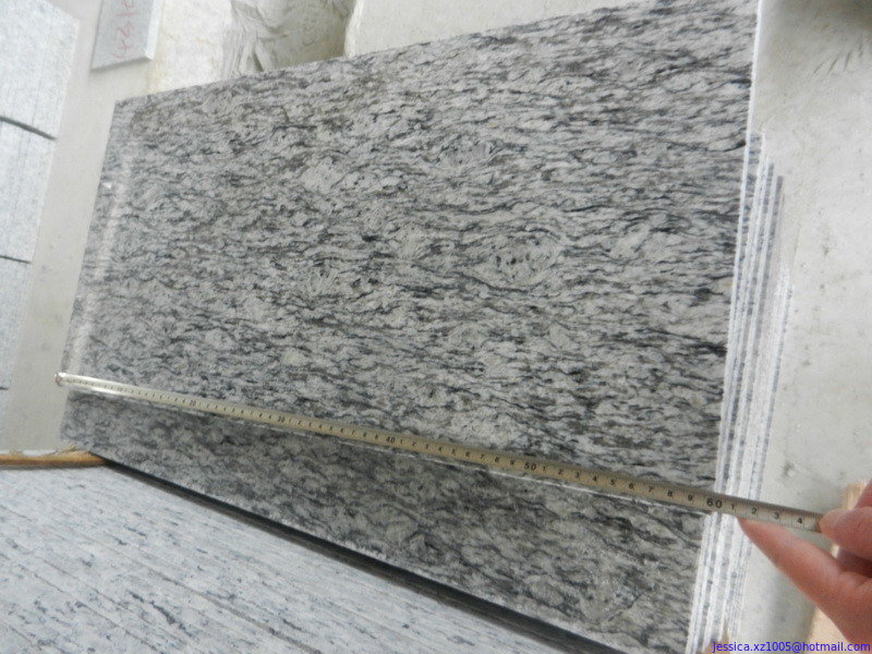 Cheapest 60X60cm Polished Sea Wave Granite,China spray white granite slabs sea wave granite slabs price