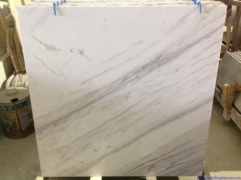 Greece Volakas White Marble white marble with Black Veins Polished tiles from China