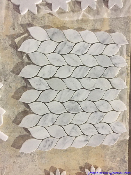 Carrara White Marble Mosaic,Marble Mosaic,White Marble Mosaic ,Eastern White Marble Mosaic