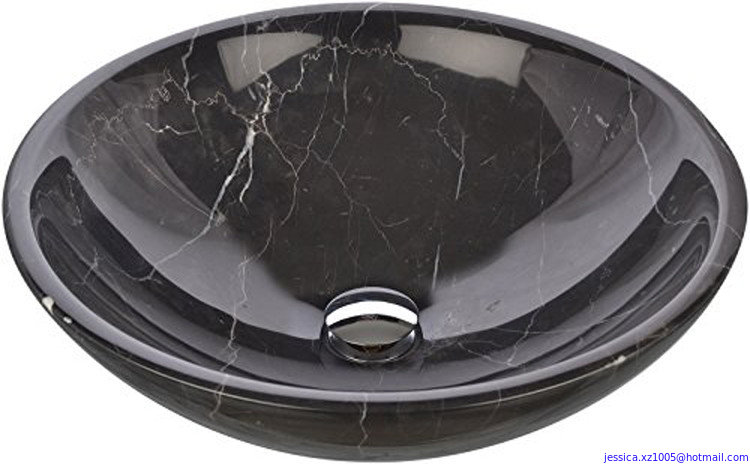 Good Quality Low price Nero Marquina marble bathroom vanity wash basins on sale