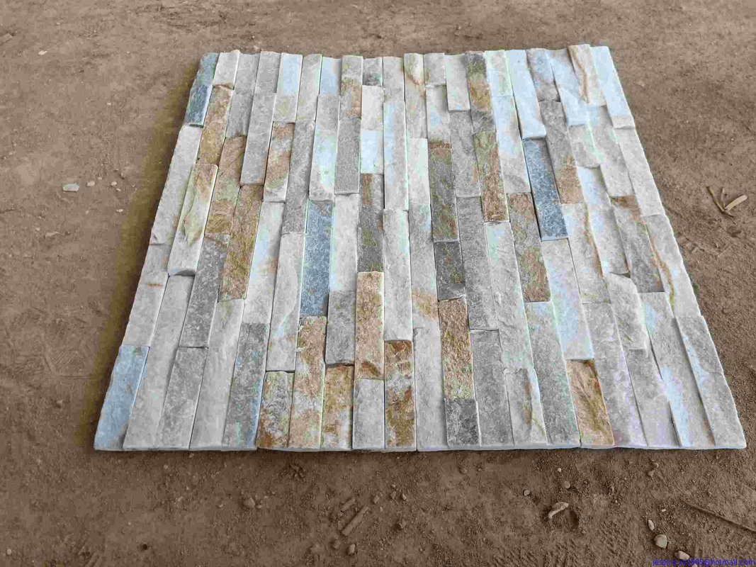 Natural Slate Wall Slab cladding stone/culture stone tiles Yellow Wood Slate Culture Stone