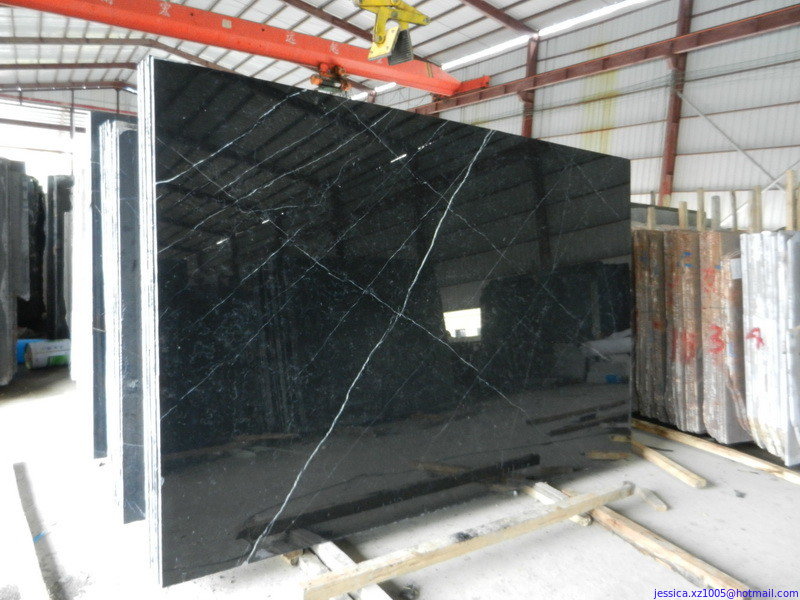 China Marble Tile/Nero Marquina,/Black Marble with White Vein,China black Marble Products