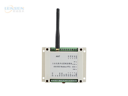 433MHz 2km wireless control RS485 wireless DTU to connect PLC, 2AI to collect 4-20mA analog signal 2DO for pump on-off