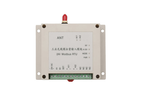 433MHz 2km wireless control RS485 wireless DTU to connect PLC, 2AI to collect 4-20mA analog signal 2DO for pump on-off