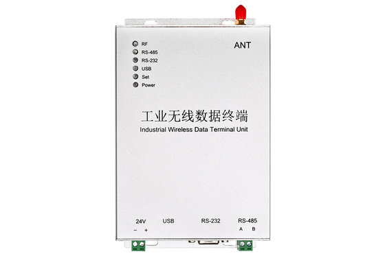 433MHz 2km wireless control RS485 wireless DTU to connect PLC, 2AI to collect 4-20mA analog signal 2DO for pump on-off