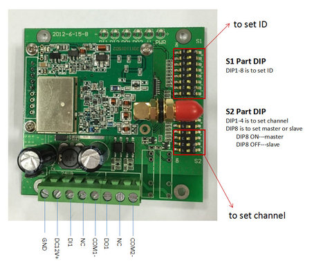 433MHz pump controller, 2km on-off controller,  1W digital I/O low level pump on, high level pump off