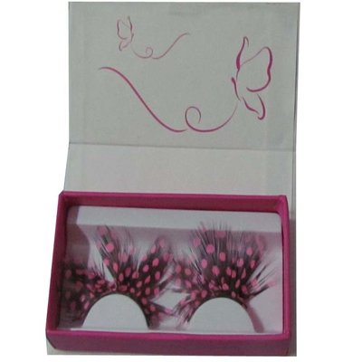 pvc window eyelash pack box  mink eyelash gift box with foil stamping logo custom false eyelash box