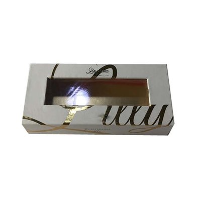 rigid black and white hinged eyelash box high quality mink eyelash paper box