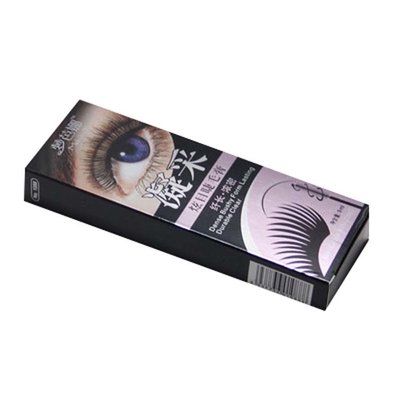 custom red pvc window eyelash packaging box  eyelash pack box with ribbon closure  deluxe eyelash gift box