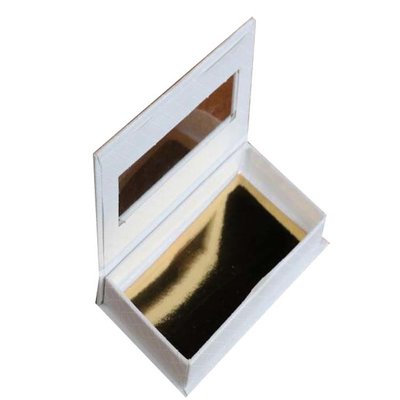 custom red pvc window eyelash packaging box  eyelash pack box with ribbon closure  deluxe eyelash gift box