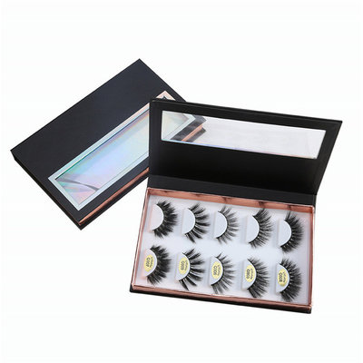 custom pink eyelash window paper box  Rigid eyelash gift box