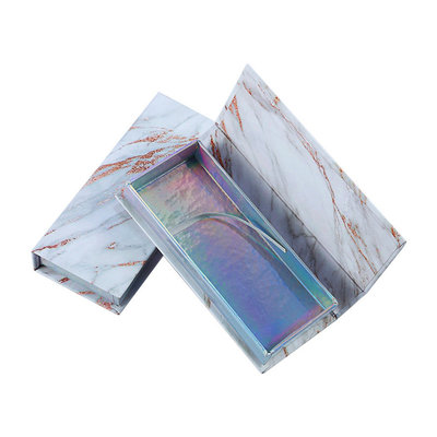 factory direct sell tuck eyelash pvc window color box  Luxury foldable eyelash color box