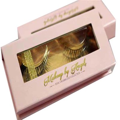 rigid black and white hinged eyelash box high quality mink eyelash paper box
