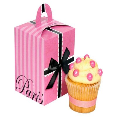 Luxury cupcake chocolate paper box with heart window  Custom heart shape window cupcake gift box