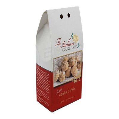 custom rectangle cookie packaging box White food macaron color paper box