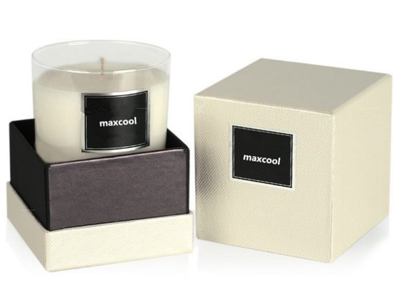 custom rigid two pieces candle box with shoulder and neck Luxury lid and base candle packaging box