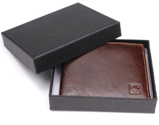 hinged luxurious wallet box Custom two pieces wallet gift packaging box