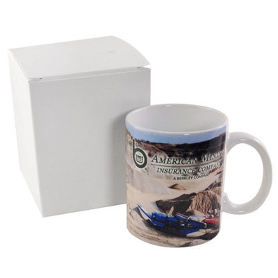 red gift packaging box  Custom coffee mug box with window coffee cup pape box