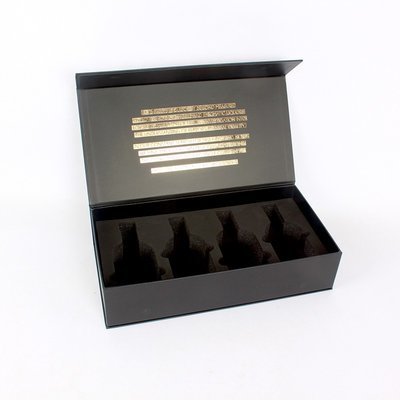 luxury  hinged Tequila wine packaging paper box with EVA foam insert