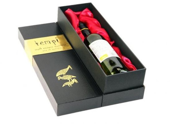 luxury  hinged Tequila wine packaging paper box with EVA foam insert