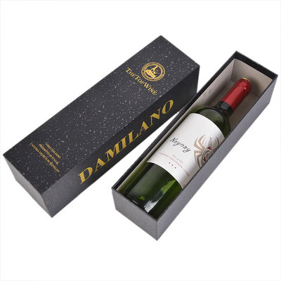 one bottle red wine packaging box  two pieces lid and base rigid wine box
