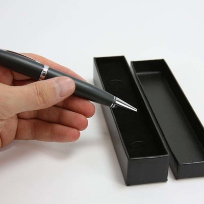 custom one piece pen packaging box luxury pen gift box with elastic cord