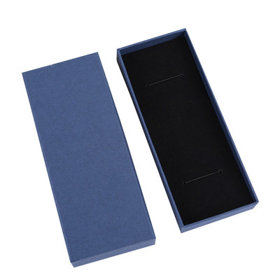 custom blue yellow bookmark gift box with foil stamping  lid and base bookmark rigid box