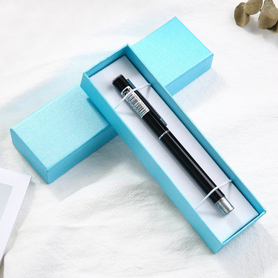 white special paper texture pen box  luxury ballpoint pen pack box  custom gift ballpoint pen box