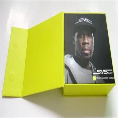 custom headphone hinged paper box  luxury earphone packaging gift box with magnet closure