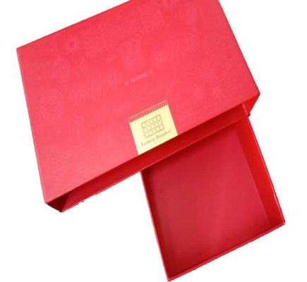 custom red chocolate packaging drawer box  candy packaging drawer paper box  luxury food packaging gift drawer box