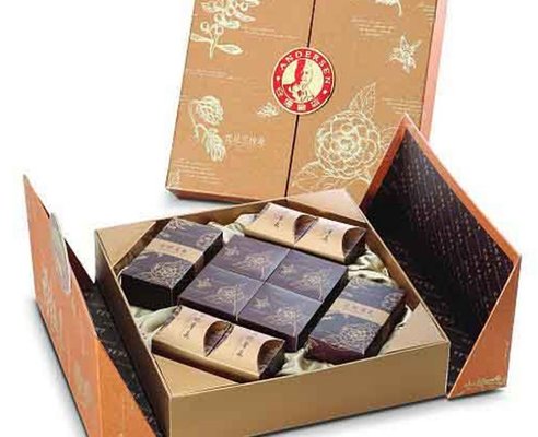 custom middle open door magnet closure mooncake packaging box  cookie packaging box candy paper box