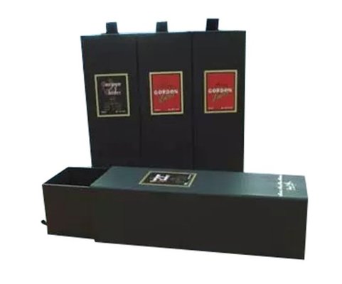 custom drawer wine packaging box luxury red wine book shape gift box  liquor packaging paper drawer box