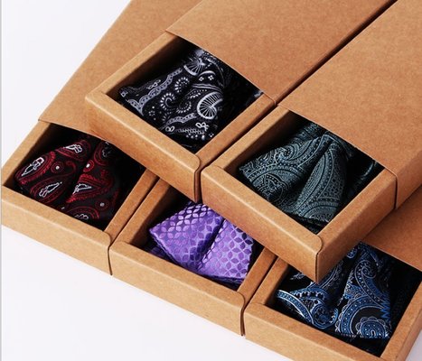 Custom lid and base rigid tie box  luxury clear pvc window necktie paper box  rigid packaging tie box