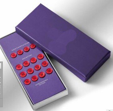 custom button packaging box  rigid fastener gift box  luxury button pack paper box