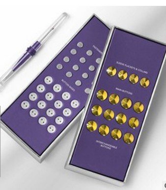 custom button packaging box  rigid fastener gift box  luxury button pack paper box