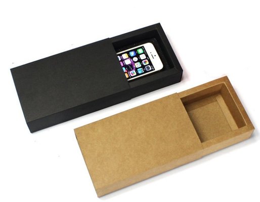 flat color paper mobile phone case box luxury black cell phone shell packaging paper  box cell phone cover paper box