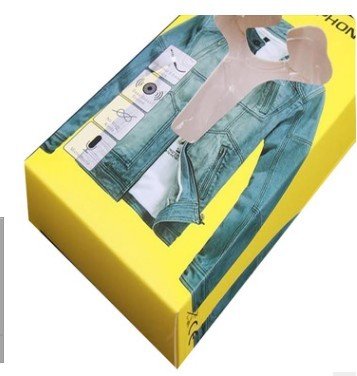 folding zipper packaging clothing box  flat color paper zipper jeans box  custom zipper wedding dressing box