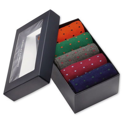 luxury lid and base pvc transparent window underwear socks paper box  baby clothes and toys packaging box