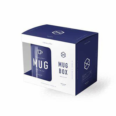 custom rigid lid and base cup box luxury mug packging gift box  coffee cup paper box