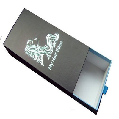custom hair extensions gift box  luxury rigid wig packaging paper box hinged book shape wig box