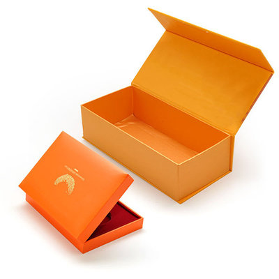 custom two wallet packaging hinged rigid gift box lurious purse paper box